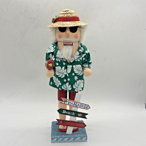 Paradise Tropical Tourist Wooden Christmas 14 Inch Nutcracker clever ...