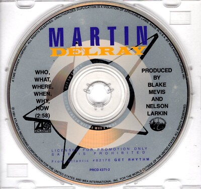 Martin Delray - Who What Where When Why How - PROMO CD Single - Disc ...