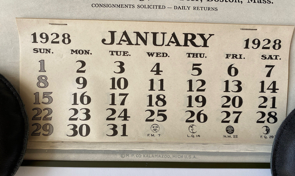 Rare 1928 VTG Advertising Calendar Complete 12 Months Early Americana ...