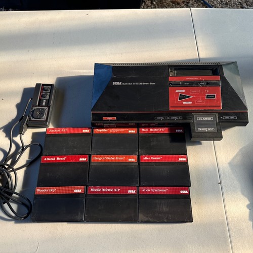 Sega Master System Power Base Console, Controller,& 9 Games ZackOn ...