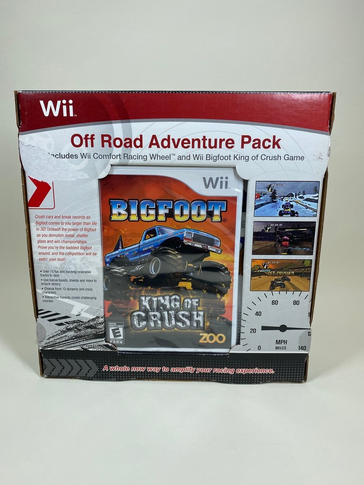 New Wii Bigfoot King of Crush Off Road Pack Game With Comfort Racing ...