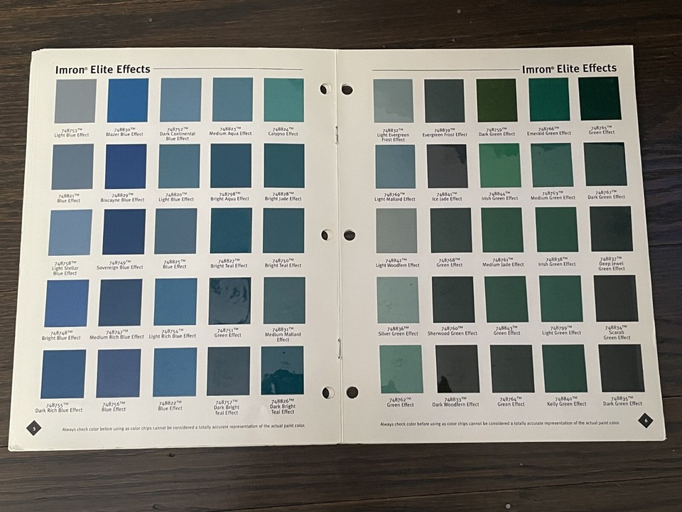 Axalta Coating Systems Vintage DuPont Imron Elite Color Selector Chip ...