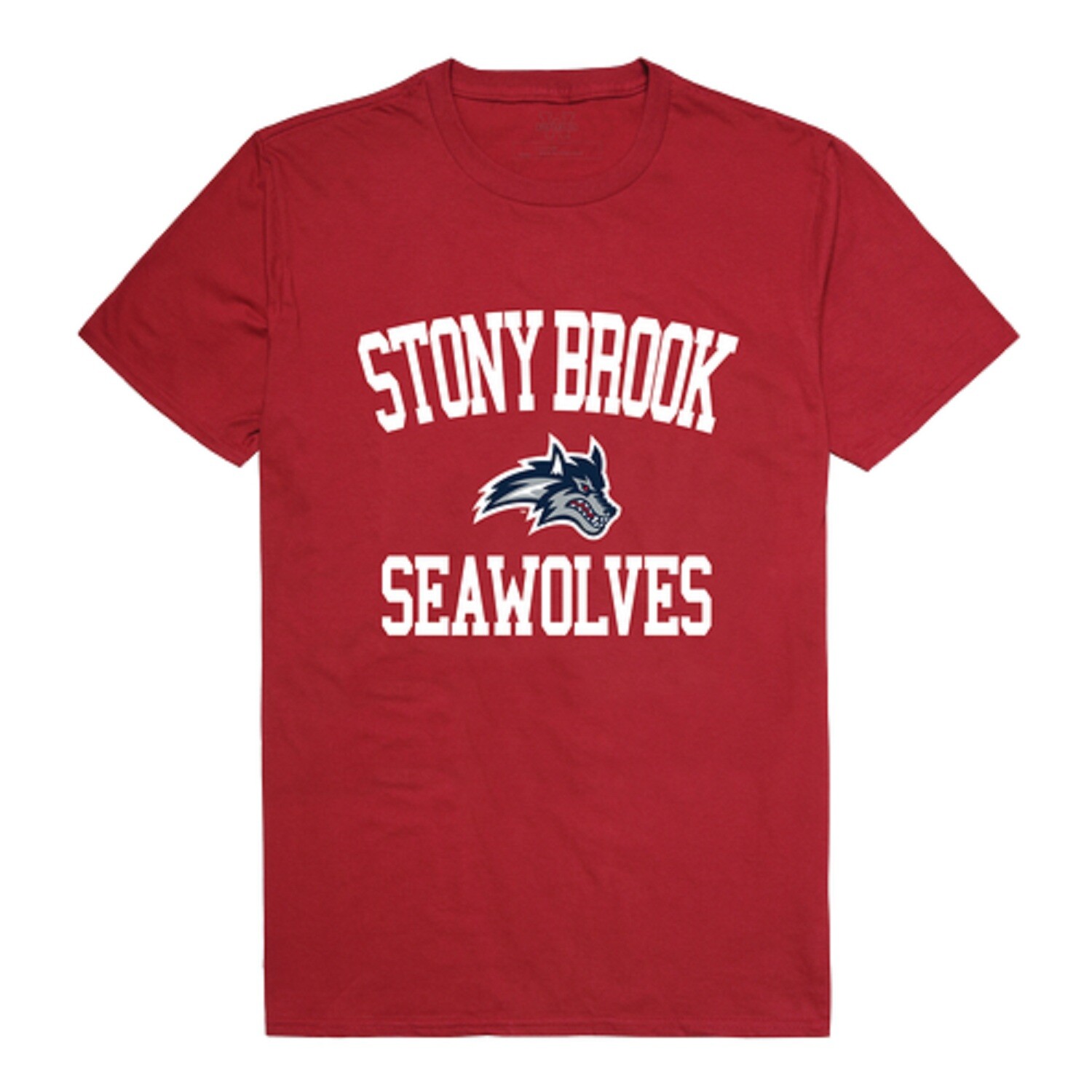 Stony Brook University Seawolves SBU NCAA College Cotton Graphic Red T ...