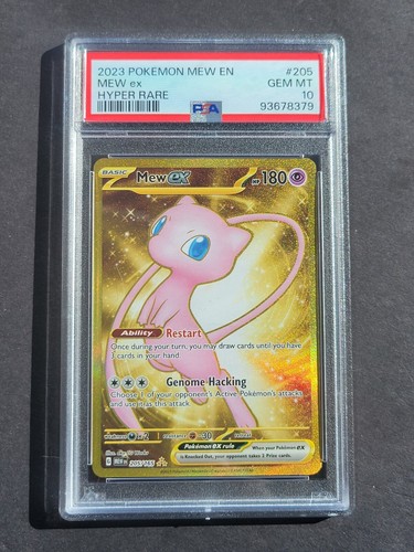 PSA 10 MEW EX 205/165 - HYPER RARE HOLO - SCARLET & VIOLET 151 MEW EN ...