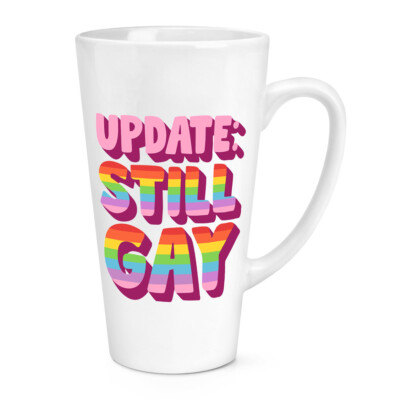 Update Still Gay 17oz Large Latte Mug Cup Gay Pride Lesbian LGBTQ ...