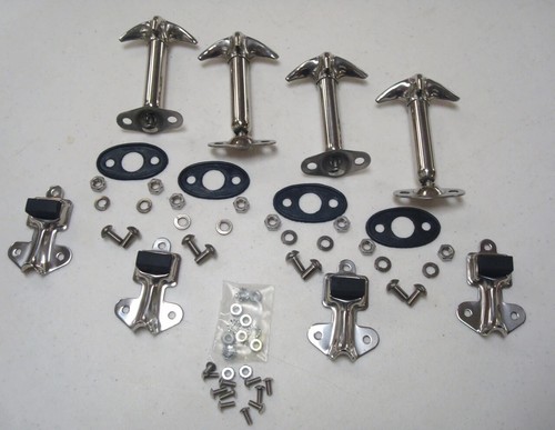 1932 Ford Car Pickup Truck Stainless Hood Latch & Clip Kit Set w/ Bolts ...