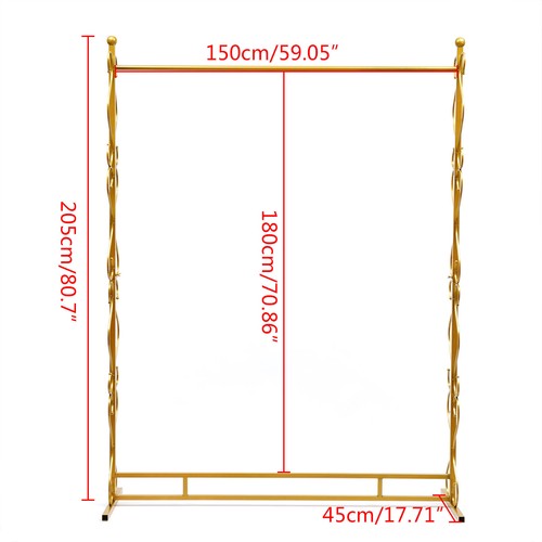 Heavy Duty Retail Golden Clothes Racks Wedding Dress Display Stand Rack ...