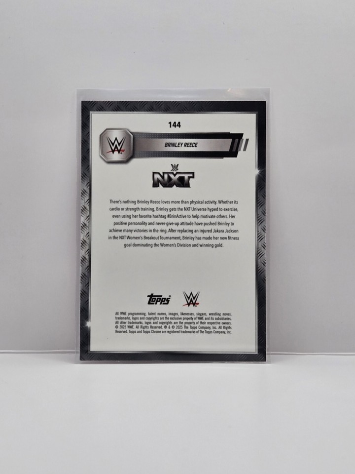 2025 Topps Chrome WWE Pink Shimmer Refractor Brinley Reece #144 NXT | eBay