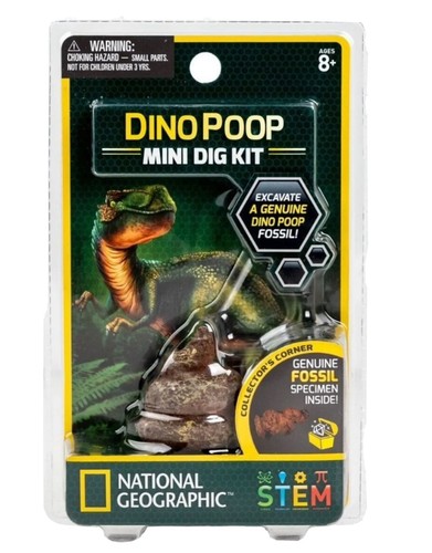 National Geographic Dino Poop Mini Dig Kit with Genuine Fossil Inside ...