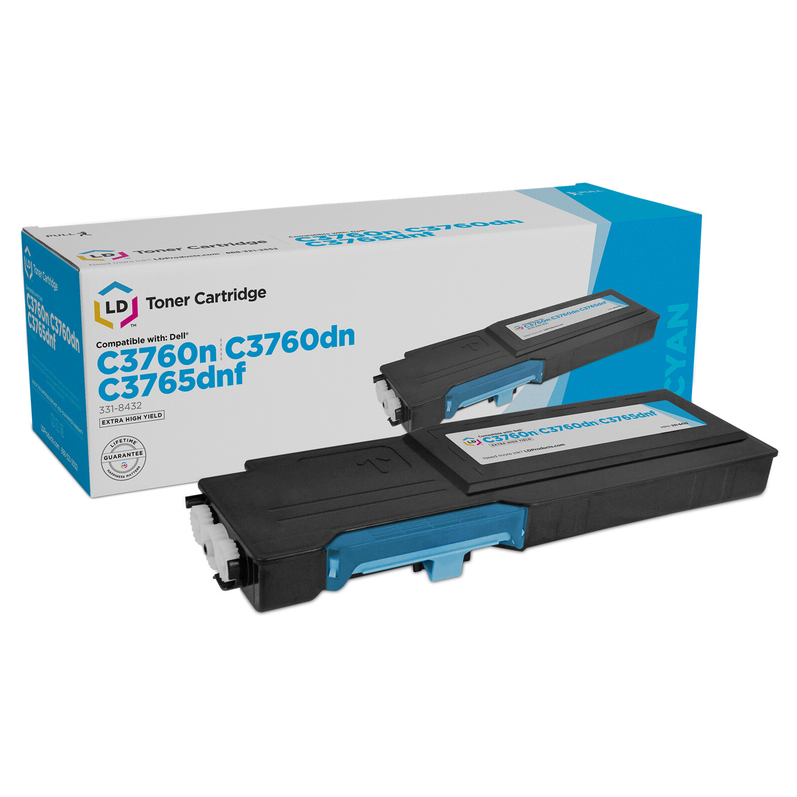 LD 331-8432 1M4KP Cyan Laser Toner Cartridge for Dell C3760n C3760dn ...