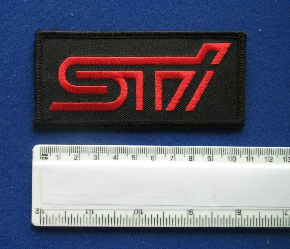 Subaru STi Cloth Badge/Patch - For your Jacket, Overalls etc , Sew or ...