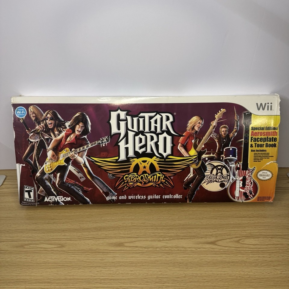 Nintendo Wii Guitar Hero Aerosmith Complete Bundle (New Never Used) | eBay