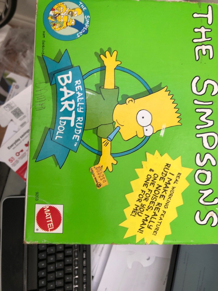 @ The Simpsons "REALLY RUDE BART" 1990 VINTAGE Mattel Doll #9203 - IN ...