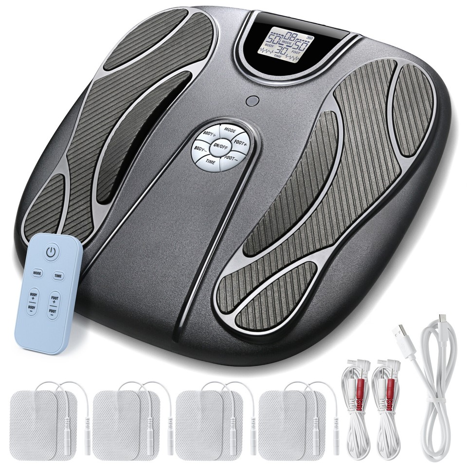 Foot Massager for Neuropathy Rechargeable EMS TENS Foot Stimulator ...