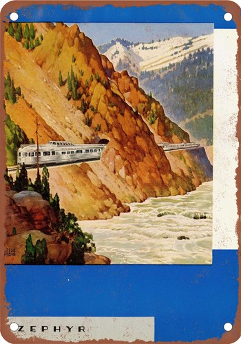 METAL SIGN - 1949 Budd California Zephyr Through Mountains - Vintage ...