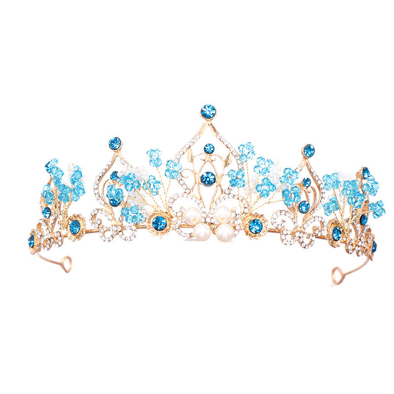 72 Styles Blue Crystal Queen Princess Tiara Crown Wedding Princess For ...