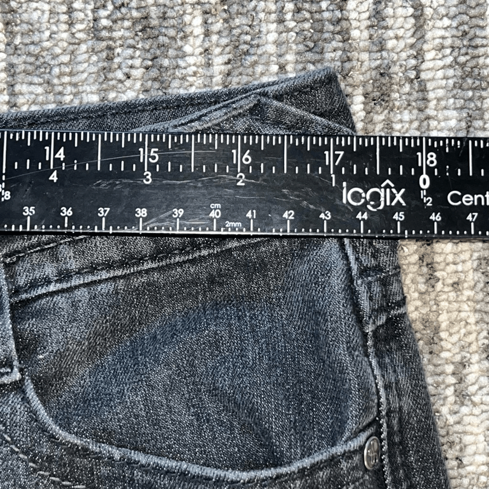 Style & Co Women’s Size 12 Straight Leg Hip Hugger Jeans Black Faded ...