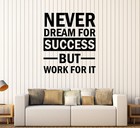 Wall Decal Inspirational Words of Wisdom Quotes Success Work Vinyl ...