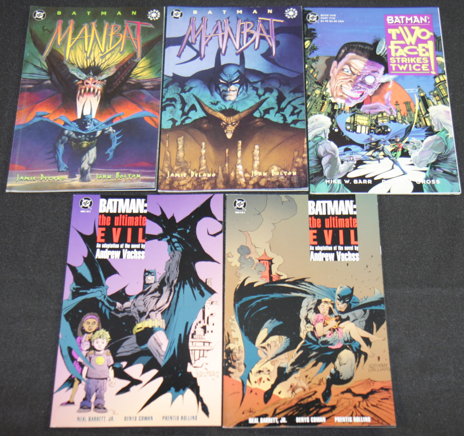 DC BATMAN TRADE PAPERBACKS 5pc Mid-High Grade Comic Lot VF-NM Prestige ...