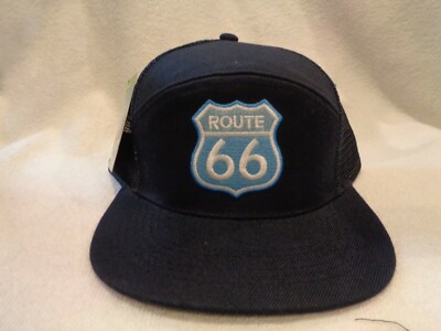 ROUTE 66 Men's Baseball Hat Cap Navy Blue with Mesh Brand New One Size ...