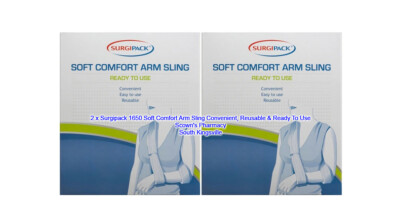 2 x Surgipack 1650 Soft Comfort Arm Sling Convenient, Reusable & Easy ...