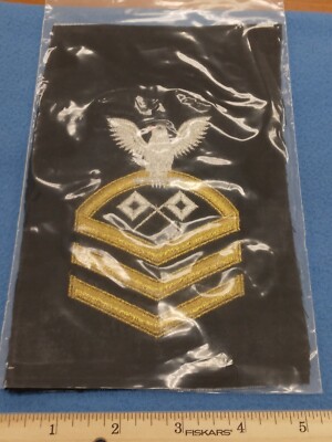 US NAVY CPO UNIFORM BULLION RANK INSIGNIA PATCH - SIGNAL - NEW | eBay