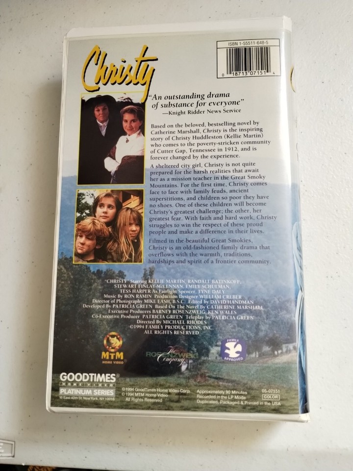 Christy (VHS tape - Clamshell cover) starring Kellie Martin | eBay