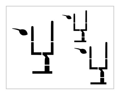 Football Goal Post Stencil 3 Sizes Crossbar Sport 8" x 10" Reusable ...