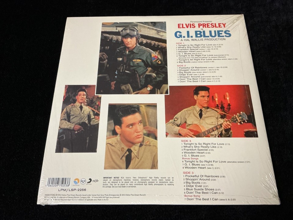 ELVIS PRESLEY 2LP FTD VINYL G. I. BLUES FACTORY SEALED W/HYPE STK LONG ...