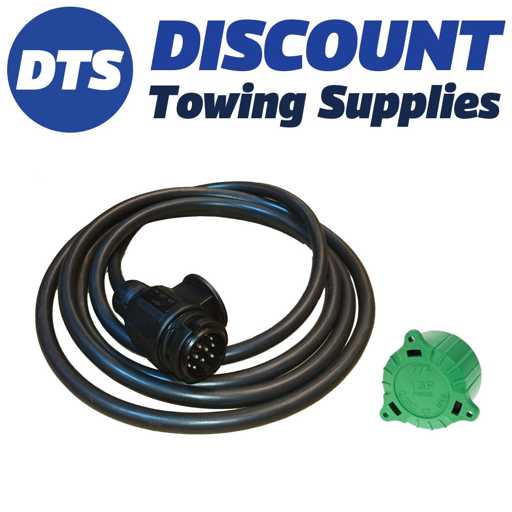 Caravan &Trailer 13 Pin Euro Plug Pre-Wired 13 Core Cable & Plug Re ...