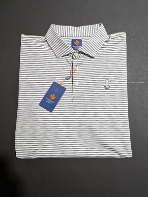 NWT MEN'S DONLAD ROSS POLO, SIZE: 2XL, COLOR: WHITE/NAVY HEATHER ...