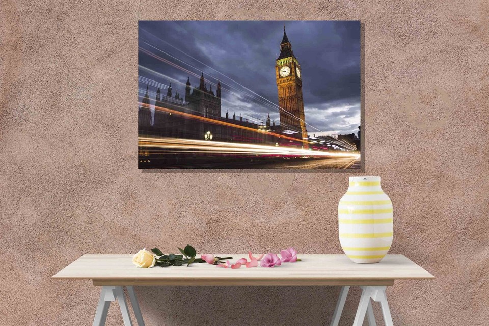 Big Ben Parliament Thames Canvas Prints For Living Room Office Wall Art ...
