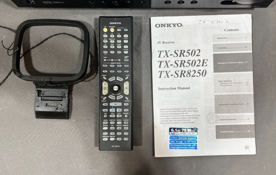 Onkyo TX-SR502 AM/FM Stereo 6.1 Channel 390 Watt Receiver AV Receiver COMPLETE 51398005726| eBay