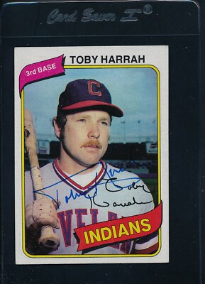 1980 Topps #636 Toby Harrah Indians Signed Auto *48603 | eBay
