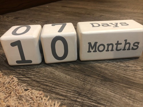 Baby Milestone Blocks, Picture Prop- Week Day Month Year Grade- Wood ...