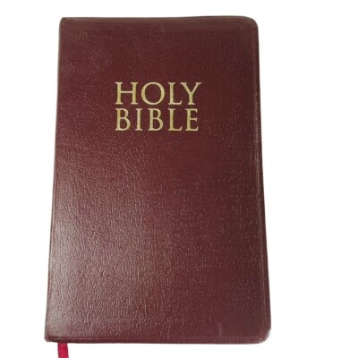 Holy Bible Leather Red Burgundy Zondervan Jesus Red Print Standard Text ...