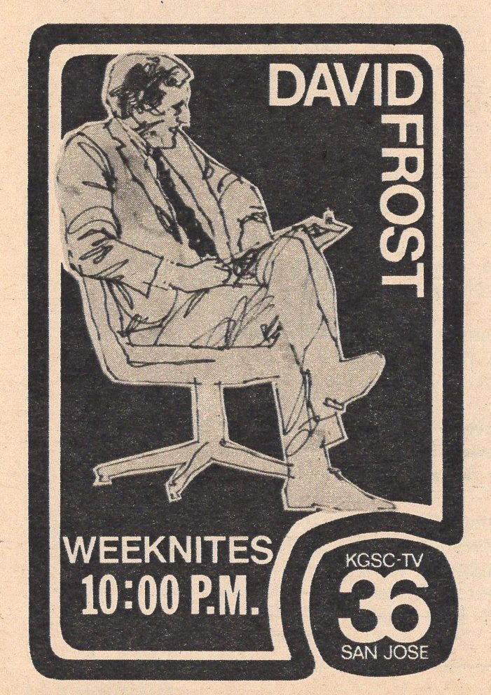1972 KGSC SAN JOSE TV AD~DAVID FROST TALK SHOW HOST~10 PM WEEKNIGHTS | eBay