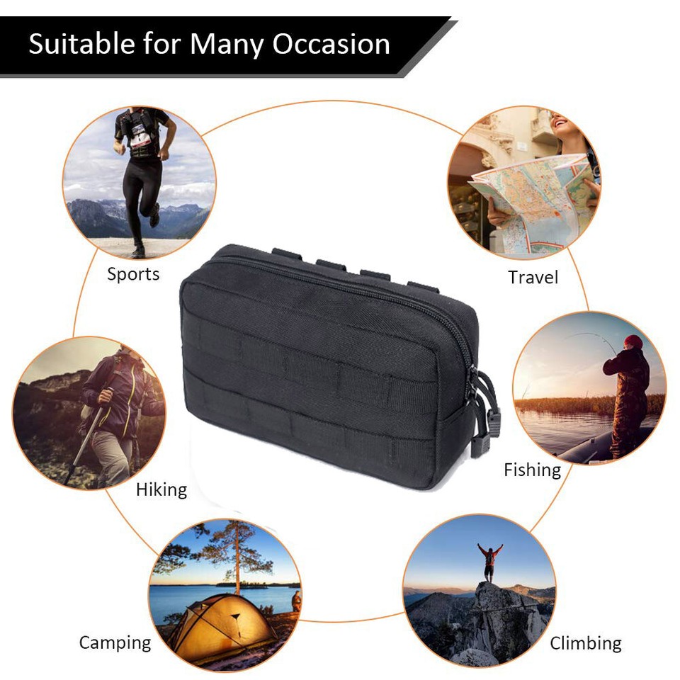 Tactical Molle Pouch Horizontal Multi Admin Pouch EDC Pouch Utility ...