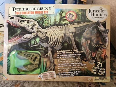 New Geoworld Jurassic Hunters - Tyrannosaurus rex Full Skeleton Model ...