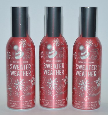 LOT OF 3 BATH & BODY WORKS SWEATER WEATHER CONCENTRATED ROOM SPRAY ...