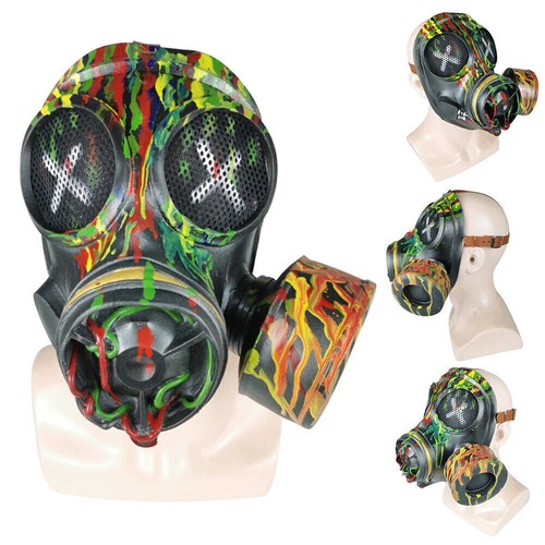 Steampunk Face Mask Gothic Punk Gas Halloween Cosplay Party Fancy Dress ...