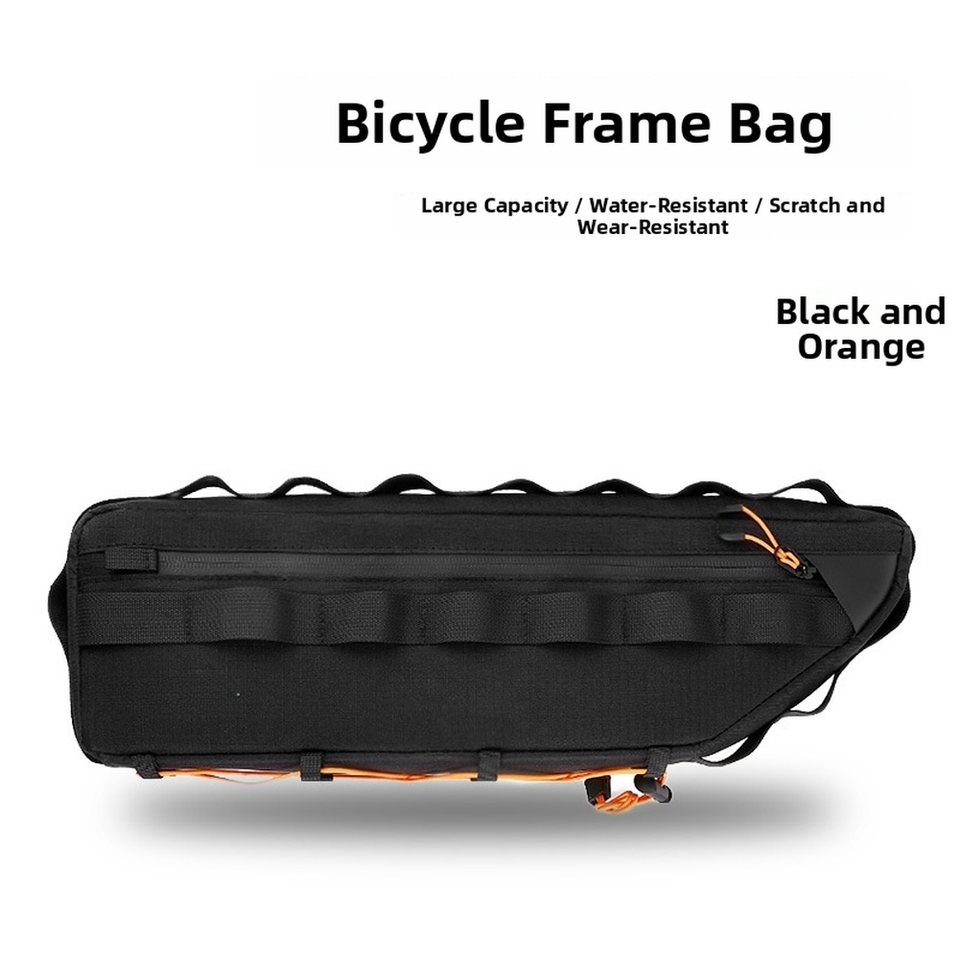 Waterproof Zipper Bike Frame Bag for Mountain Road Bikes with Organized ...