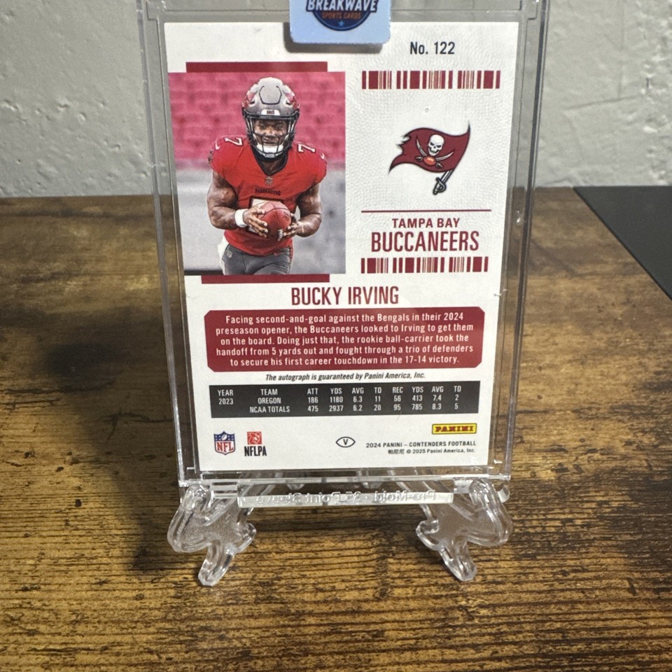 2024 Contenders Bucky Irving Rookie Ticket ON CARD Auto Variation ...