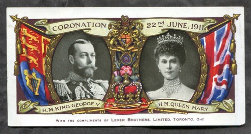 CANADA Toronto 1911 Coronation ADVERTISING Souvenir Bookmark from Lever ...
