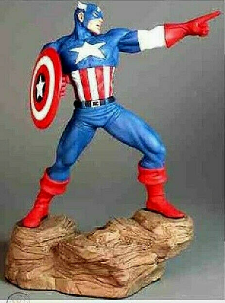 CAPTAIN AMERICA Cold-Cast Statue Ltd Ed 1000 Hard Hero | eBay