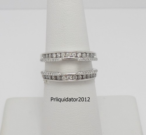 1/2CT Natural Diamond Solitaire Enhancer Guard Wrap Insert Ring 14K ...