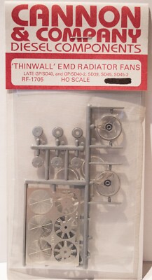 Cannon & Company HO #1705 Thinwall EMD 48" Radiator Fans pkg(3 ...