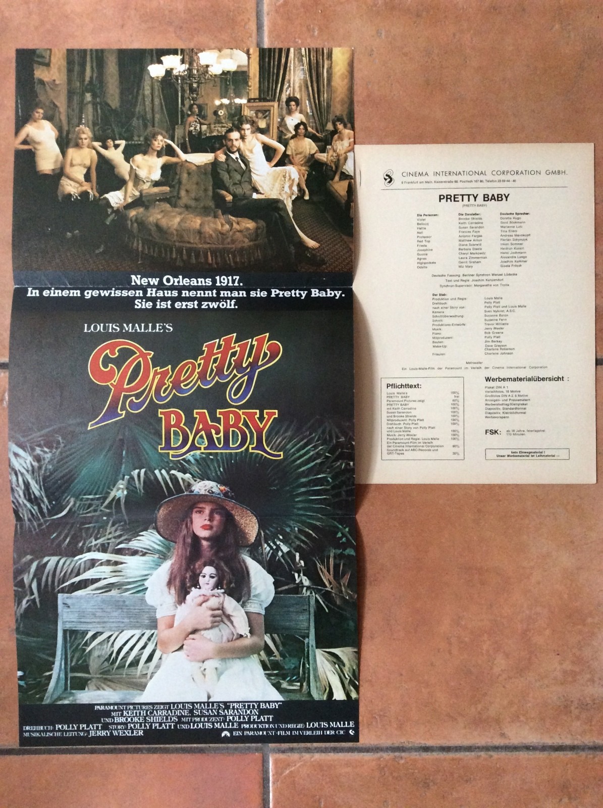 Pretty Baby German press book kit WR Brooke Shields, Keith Carradine ...