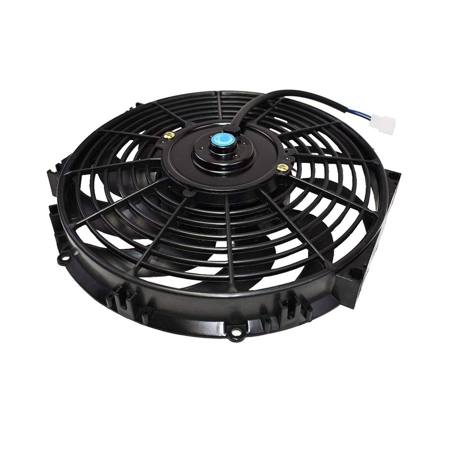 12" Heavy-Duty Radiator Cooling Fan Electric Car Thermostat Kit ...