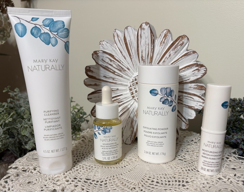 Mary Kay NATURALLY 4-Piece Skin Care SET - Normal/Dry - Full Size ...